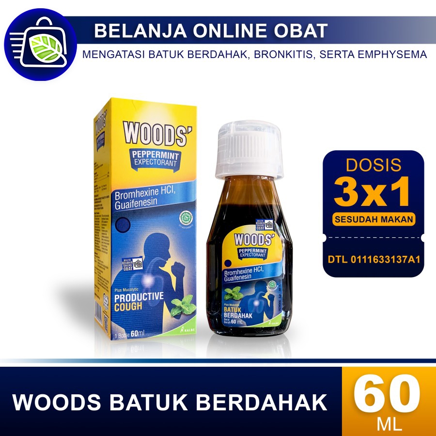 Jual WOODS PEPPERMINT EXPECTORANT 60ML // Obat batuk berdahak | Shopee ...