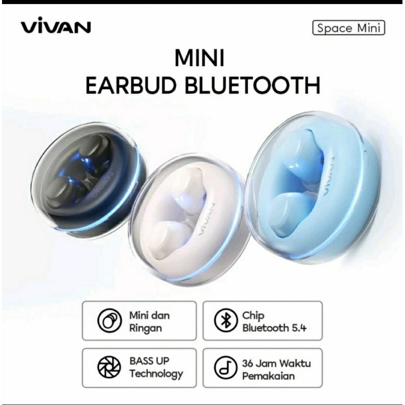 Jual TWS/EARBUDS WIRELESS VIVAN SUPER MINI POWERFUL BASS V5.4 | Shopee ...
