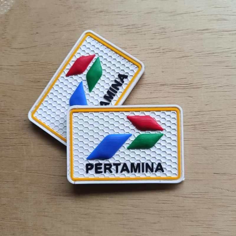 Jual patch rubber logo pertamina 3D timbul tempelan emblem aksesoris ...