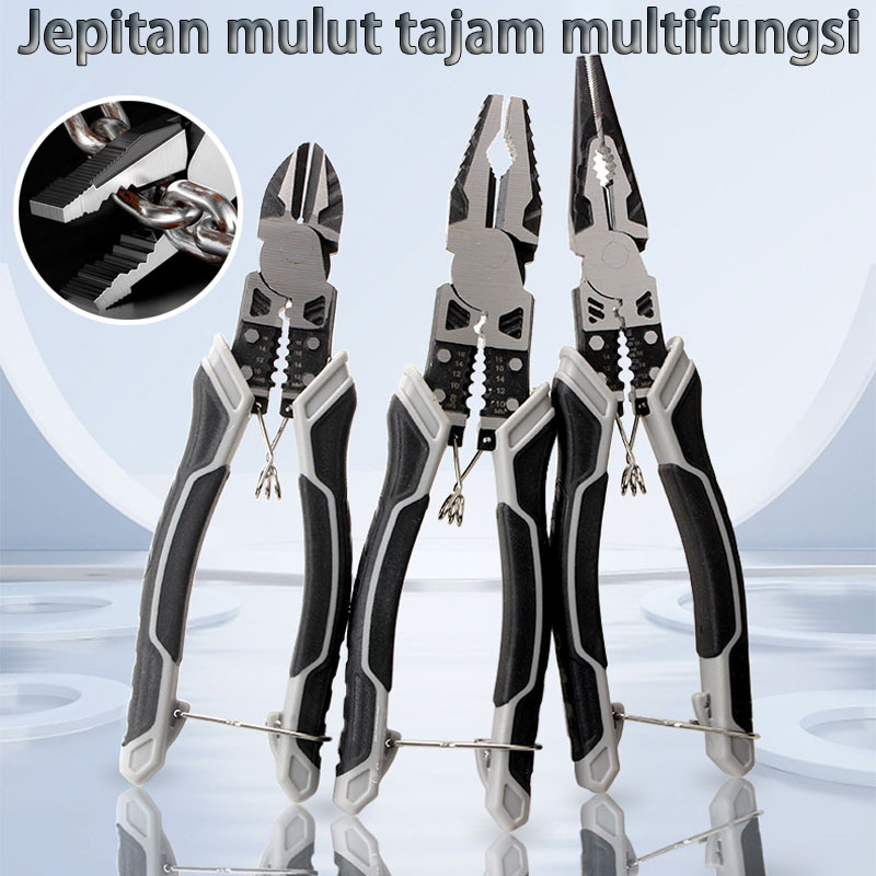 Jual Tang Multifungsi Lancip/Potong Wire Cutter/Tang Pemotong 9 in 1 ...