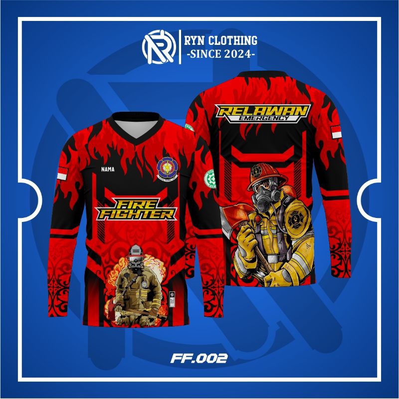 Jual JERSEY DAMKAR PEMADAM KEBAKARAN DRYFIT FULL PRINTING FREE DESAIN ...