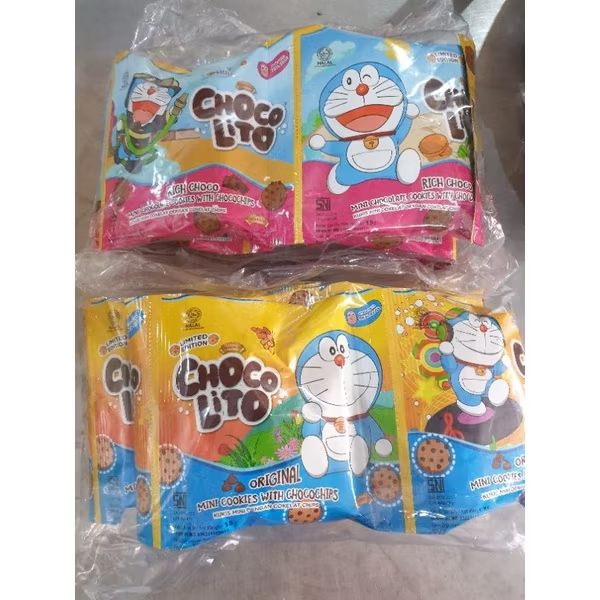 Jual Choco Lito Snack biskuit cokies kering 1 renceng isi 10 pcs ...