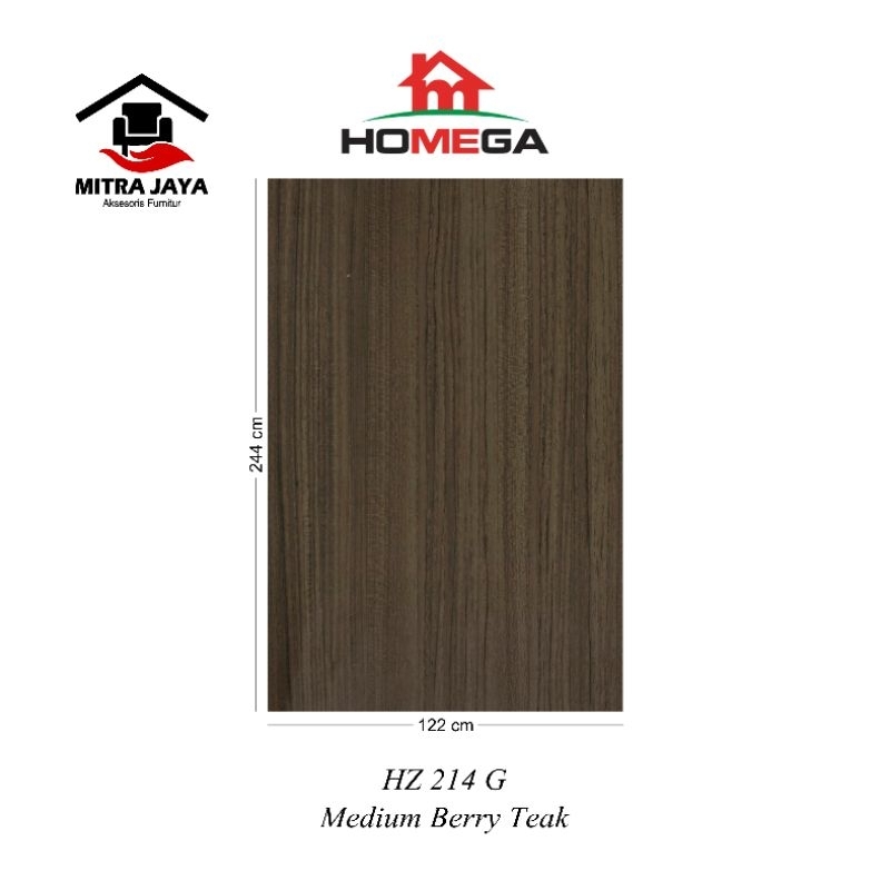 Jual HPL Homega HZ 214 G Homega HPL Medium Berry Teak HZ214G HOMEGA Hpl Pelapis Kayu Tipe Hz214g ...