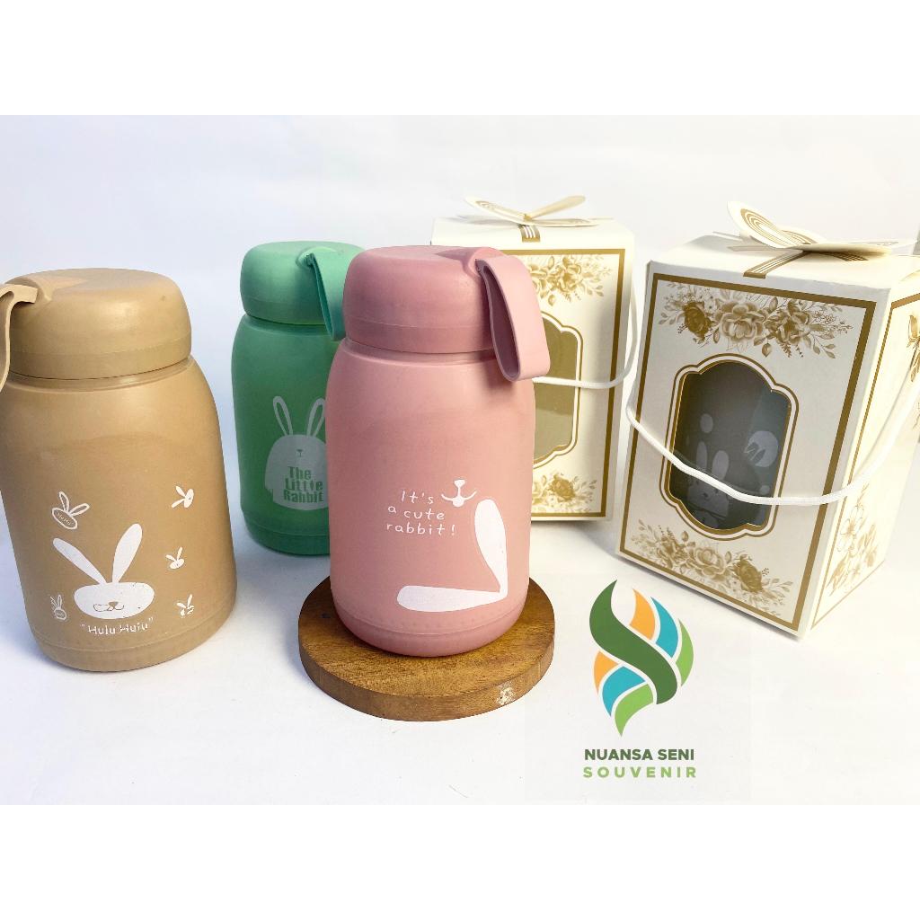 Jual Souvenir Botol Rabbit Tumbler Minum Karakter Unik Termos Kaca Mini ...