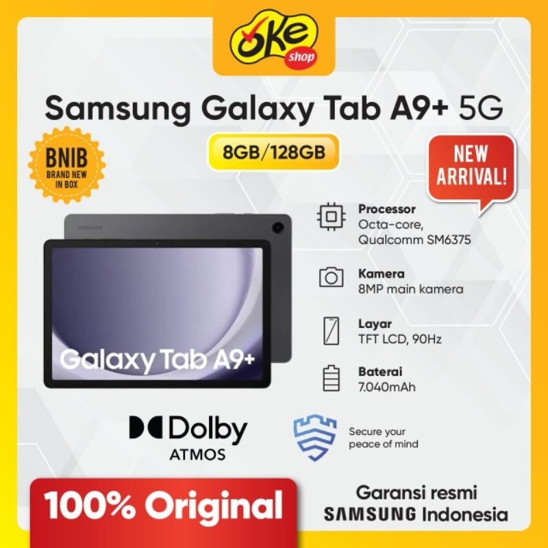 Jual Samsung Galaxy Tab A9 Plus 5G (8/128GB)-Garansi Resmi | Shopee Indonesia