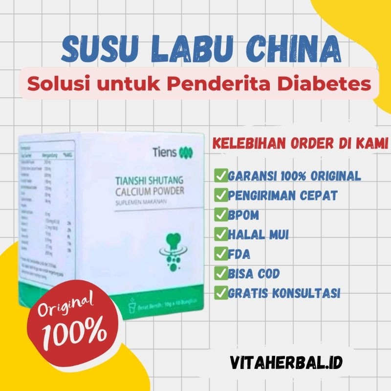 Jual Susu Labu China Obat Untuk Diabetes Tianshi Shutang Calcium Powder ...