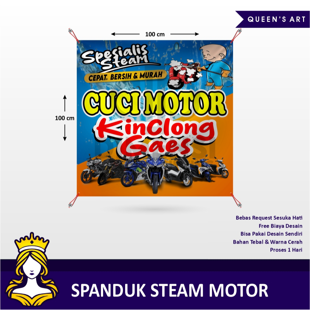 Jual spanduk cuci motor / spanduk st.eam salju / spanduk cuci mobil dan ...