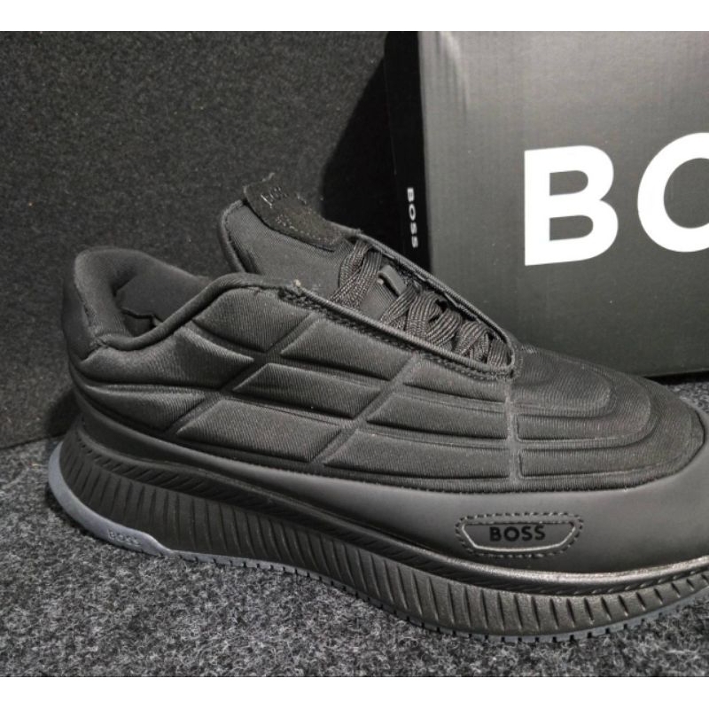 Jual sepatu Hogu boss sneakersy Evo runn "full black" | Shopee Indonesia