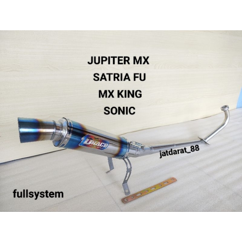 Jual knalpot racing DRACO BLUEMON untuk motor JUPITER MX KARBU OLD ...