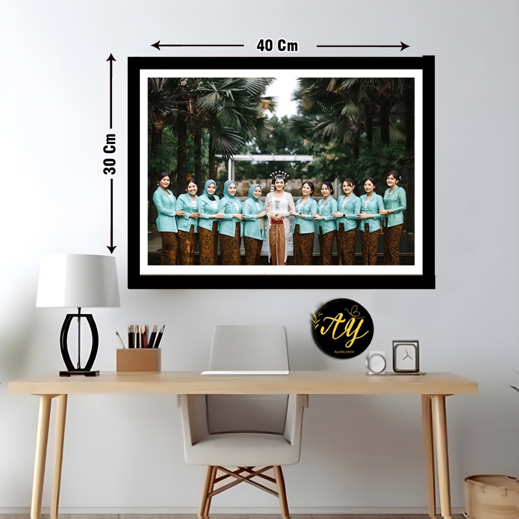 Jual CETAK POTO + BINGKAI PAPAN MDF 40X30CM FREE EDIT FOTO JADI HD ...
