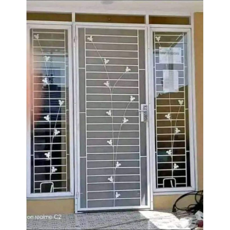 Jual tralis Pintu dengan Hiasan Bunga | Shopee Indonesia