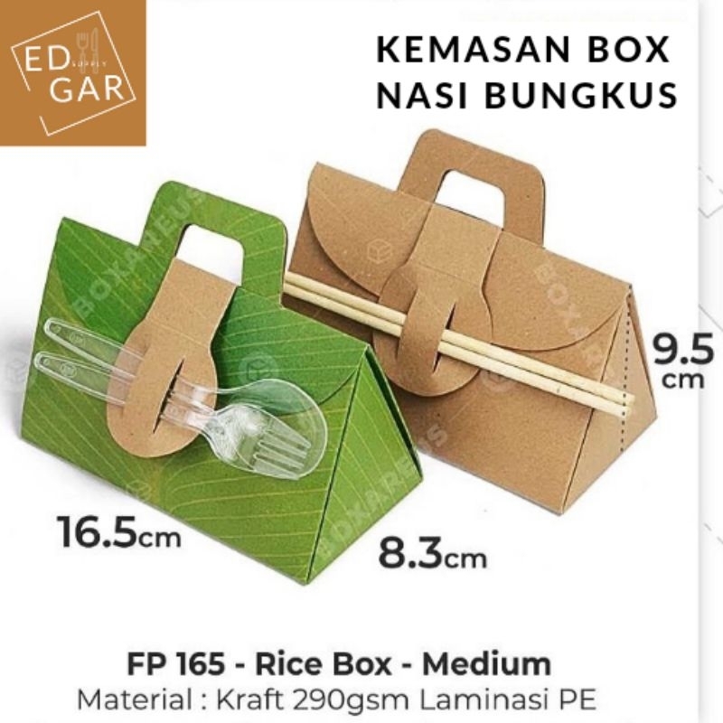 Jual kemasan nasi bungkus / box dus nasi rice pack / lunch box | Shopee ...