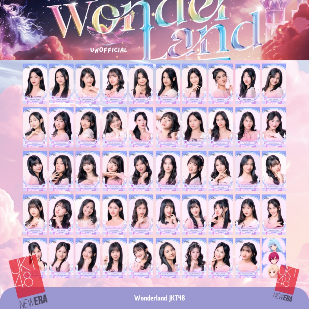 Jual PHOTOCARD JKT48 WONDERLAND (HARGA 25 - 50 PCS + LAMINASI 2 SISI) ALL MOON JPOP CARDS IDOL ...