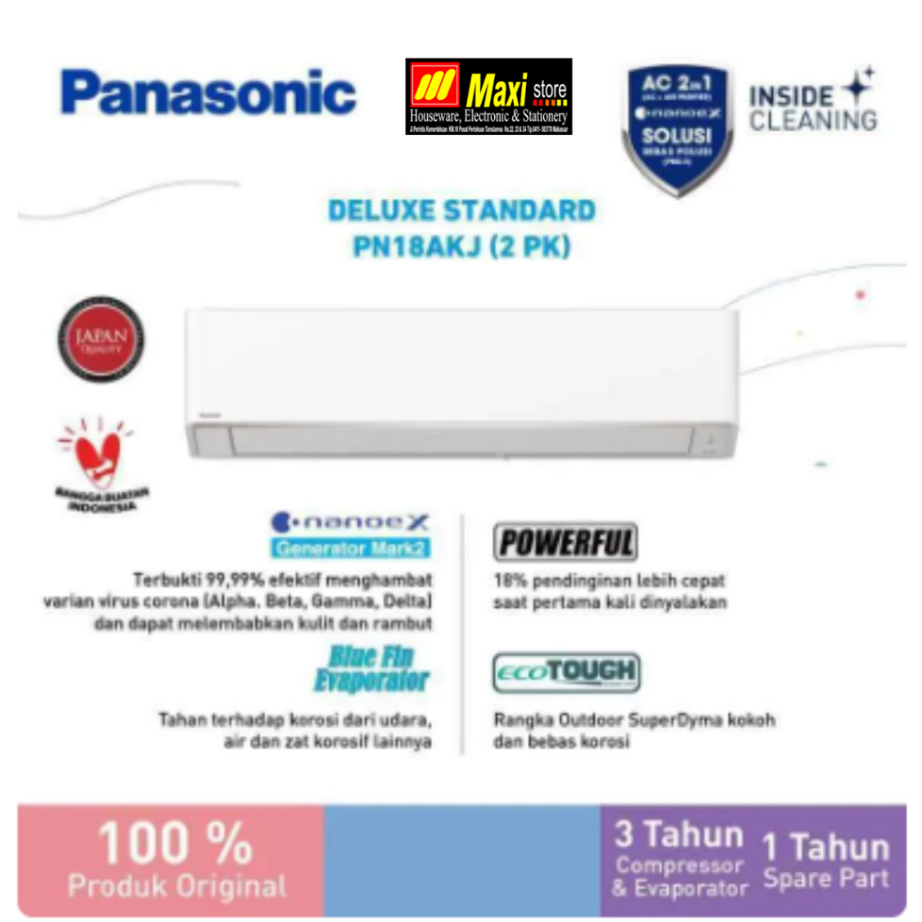 Jual Panasonic CS/CU-PN18AKJ AC & Purifier - Low Voltage + Nanoe-X [2 PK] - Maxistore | Shopee ...