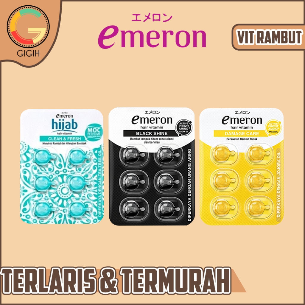 Jual EMERON VITAMIN RAMBUT / HAIR VITAMIN 1ML ISI 6PCS ( READY SEMUA ...