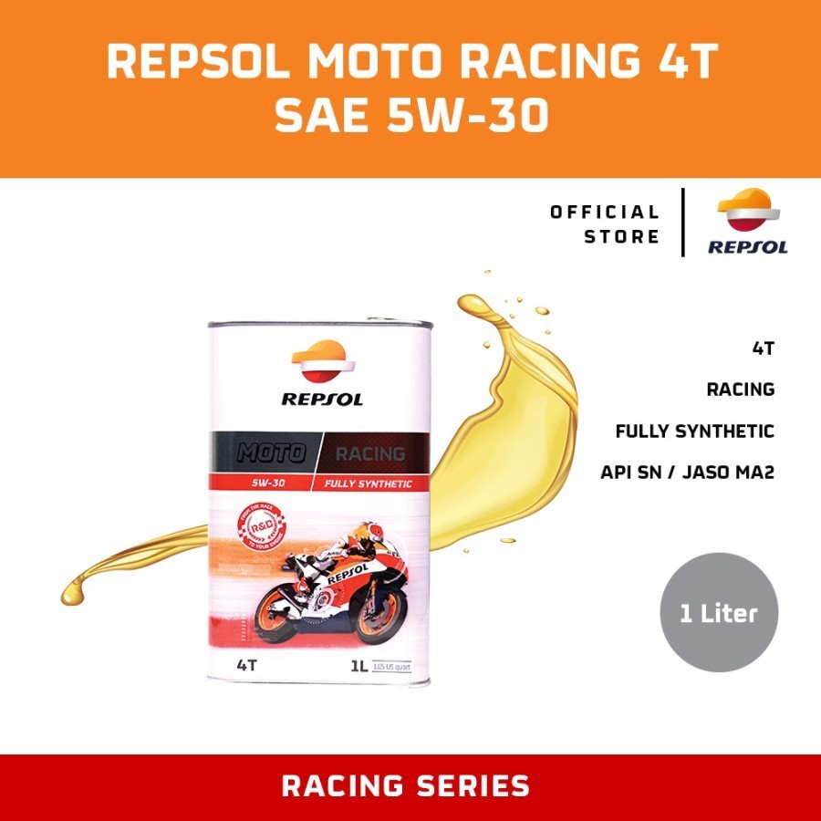 Jual [ORIGINAL] Repsol Oli Motor Moto Racing 5W/30 - 1L | Shopee Indonesia