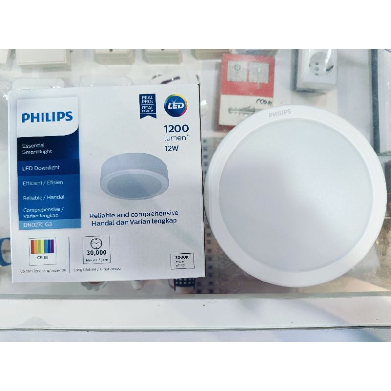 Jual PHILIPS DN027C G3 LAMPU OB DOWNLIGHT 12 WATT OUTBOW / TEMPEL 3000K | Shopee Indonesia