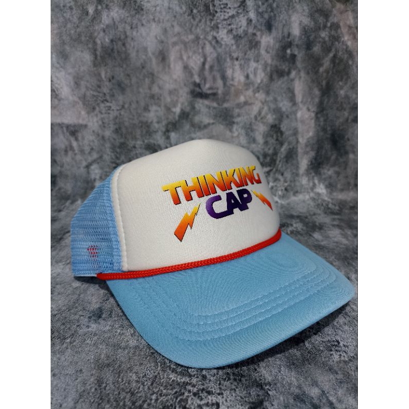 Jual Trucker hat movie STRANGER THINGS DUSTIN HAT THINKING CAP | Shopee ...