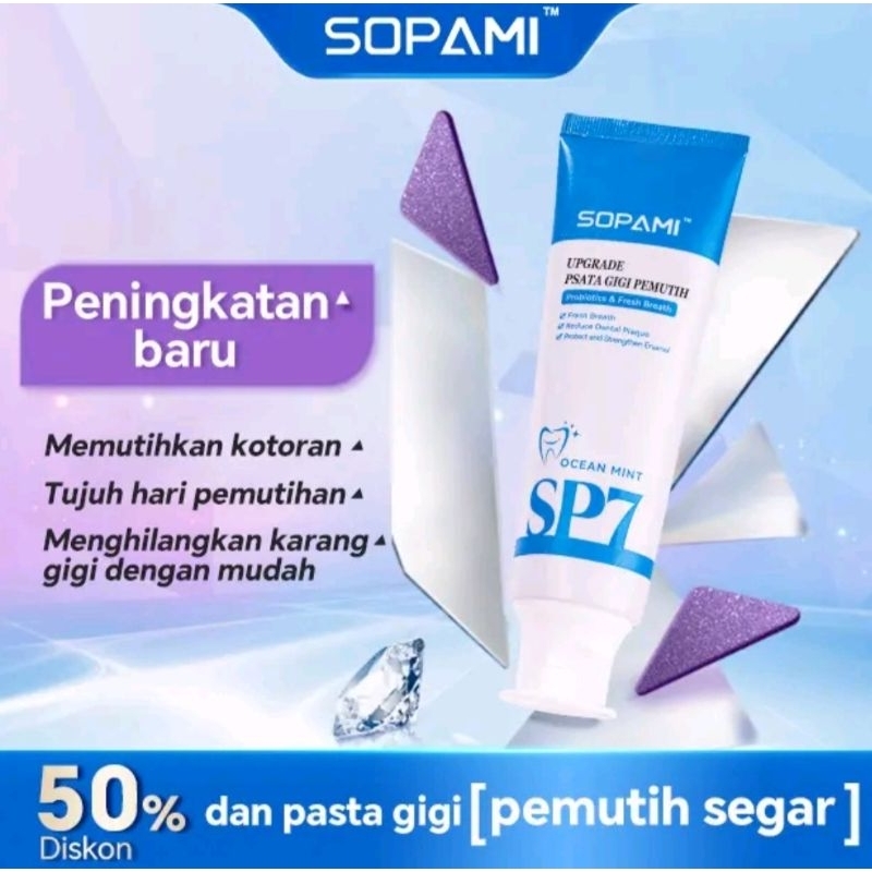 Jual SOPAMI SP-7 Pasta Gigi Pemutih probiotik, Perawatan Mulut segar ...