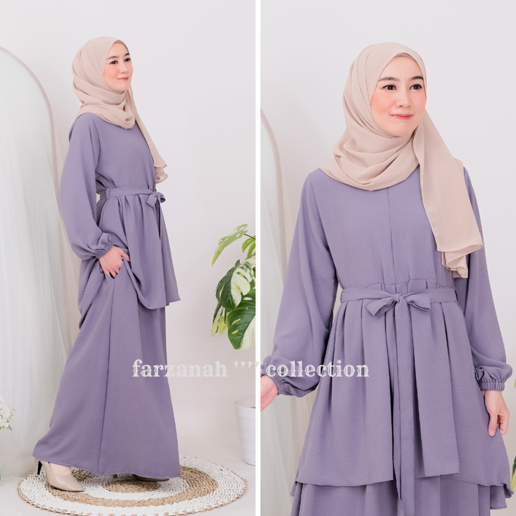Jual One Set Elliza Set Rok Tunik Crinkle Premium Setelan Wanita Muslim ...