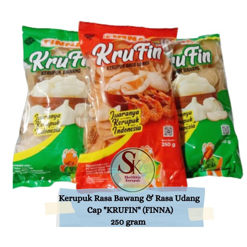 Jual Kerupuk Krufin Finna 250 gram / Kerupuk Krufin Rasa Bawang ...