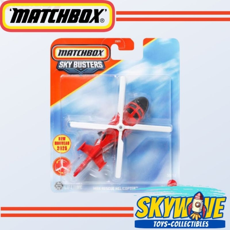 Jual Diecast Matchbox Sky Busters 2025 - MBX Rescue Helicopter | Shopee Indonesia