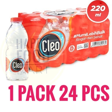 Jual [TERMURAH] CLEO AIR MURNI BOTOL MINI 220 ML 1 PACK 24 PCS/AIR MINERAL BPA FREE/SAJUAK AIR ...