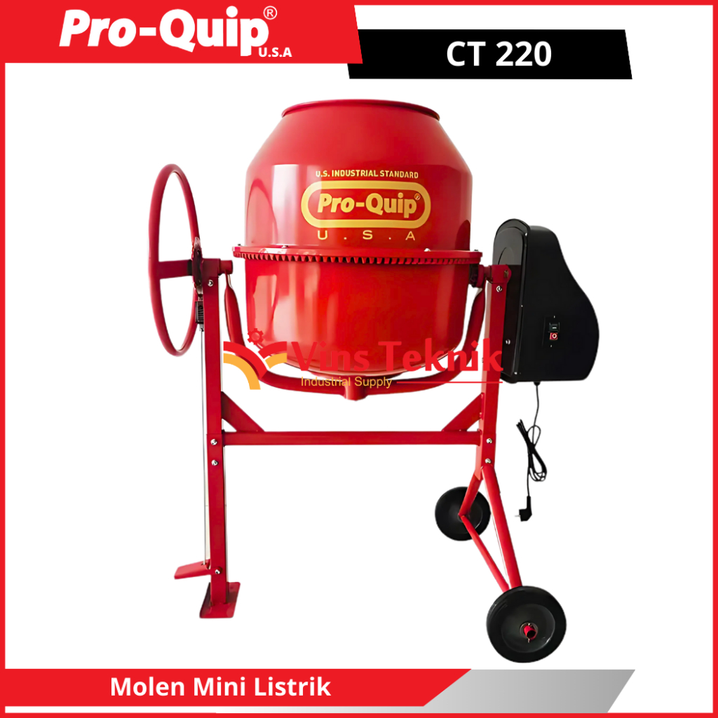 Jual Mesin Molen Listrik Molen Mini Concrete Mixer PROQUIP CT220 CT 220 | Shopee Indonesia
