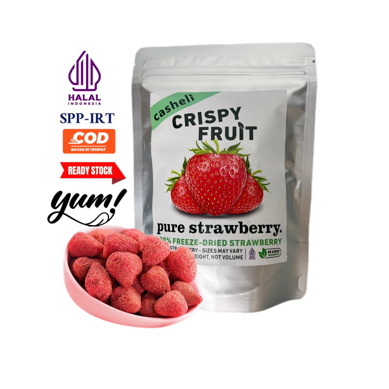 Jual casheli Stroberi Kering 30g Crispy Freeze-dried Premium Stroberi Snack Buah Asli | Shopee ...