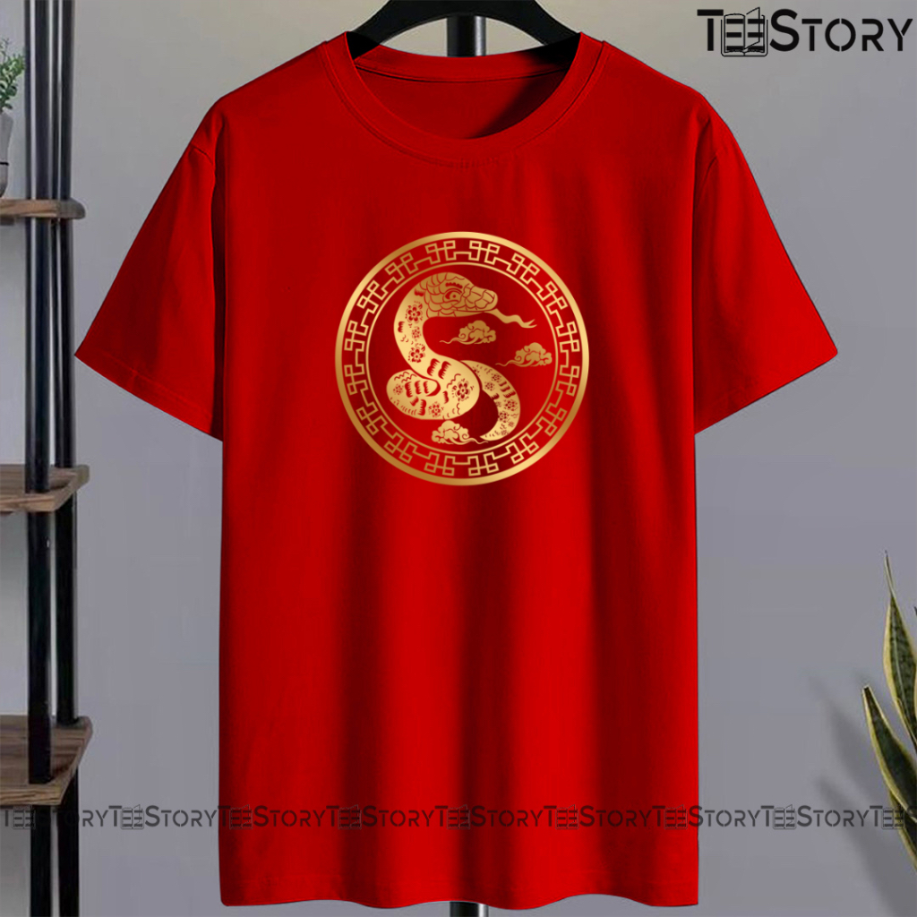 Jual KAOS GOLD SNAKE ULAR EMAS LUCU TAHUN BARU IMLEK SINCIA T-SHIRT ...