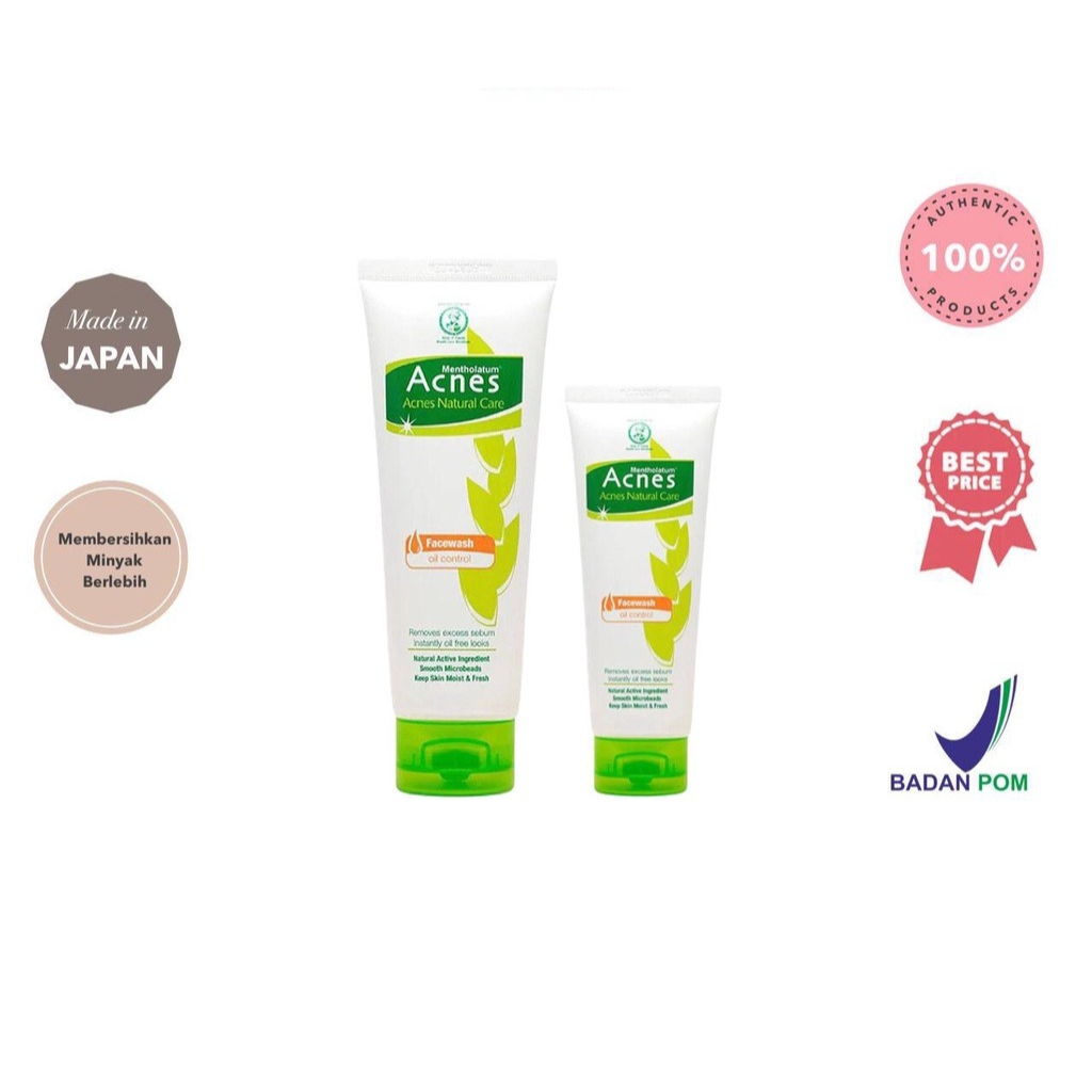 Jual ACNES Natural Care Face Wash Oil Control 50g / 100g | Shopee Indonesia