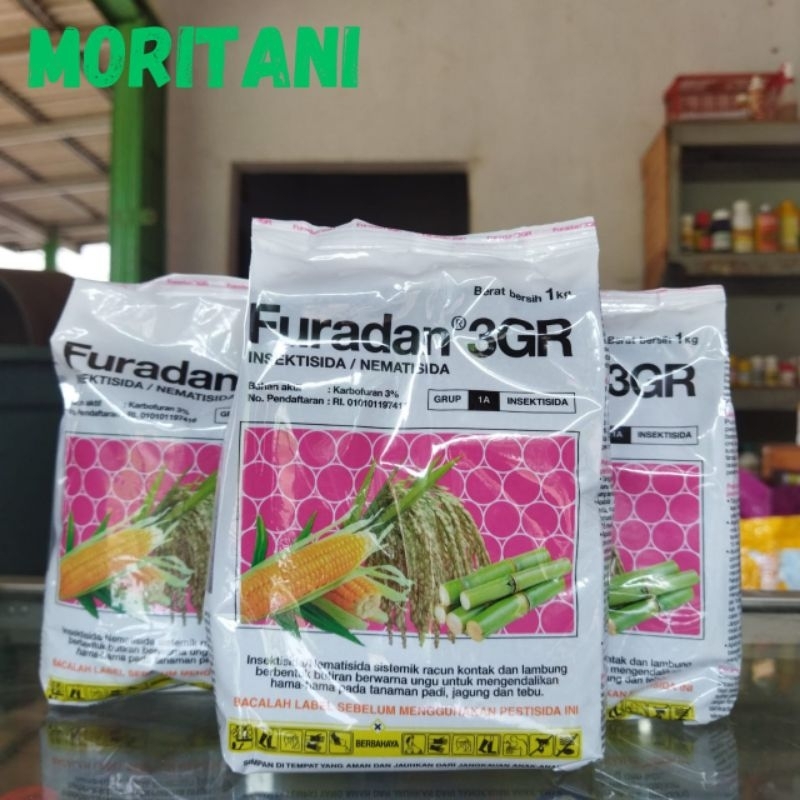 Jual FURADAN 3 GR 1 kg Insektisida / Nematisida Bahan Aktif Karbofuran ...