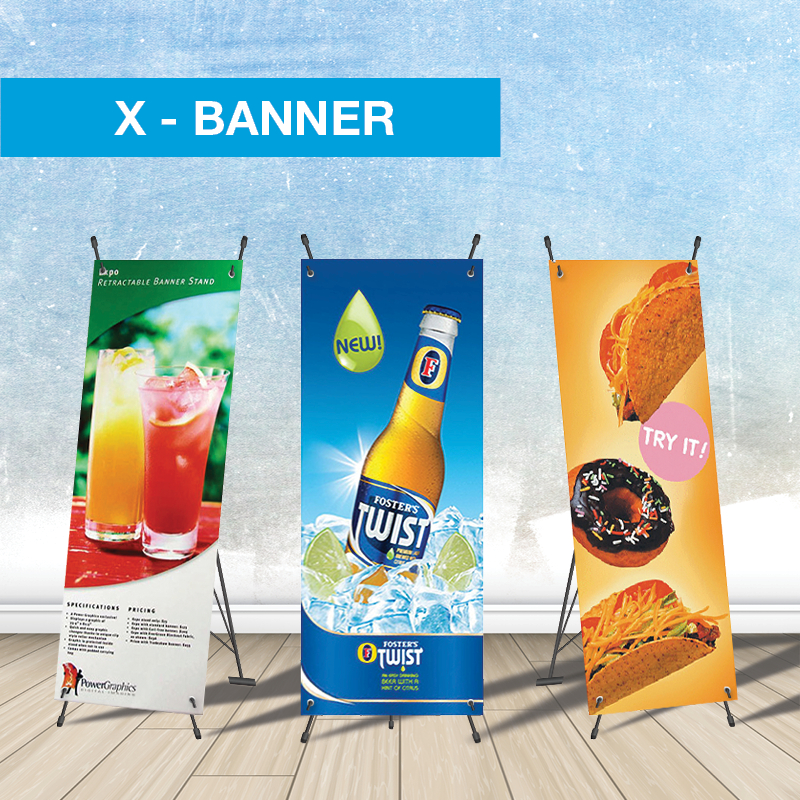 Jual CETAK X BANNER Ukuran 60 x 160 CM Bahan Flexy Frontlite | Shopee Indonesia