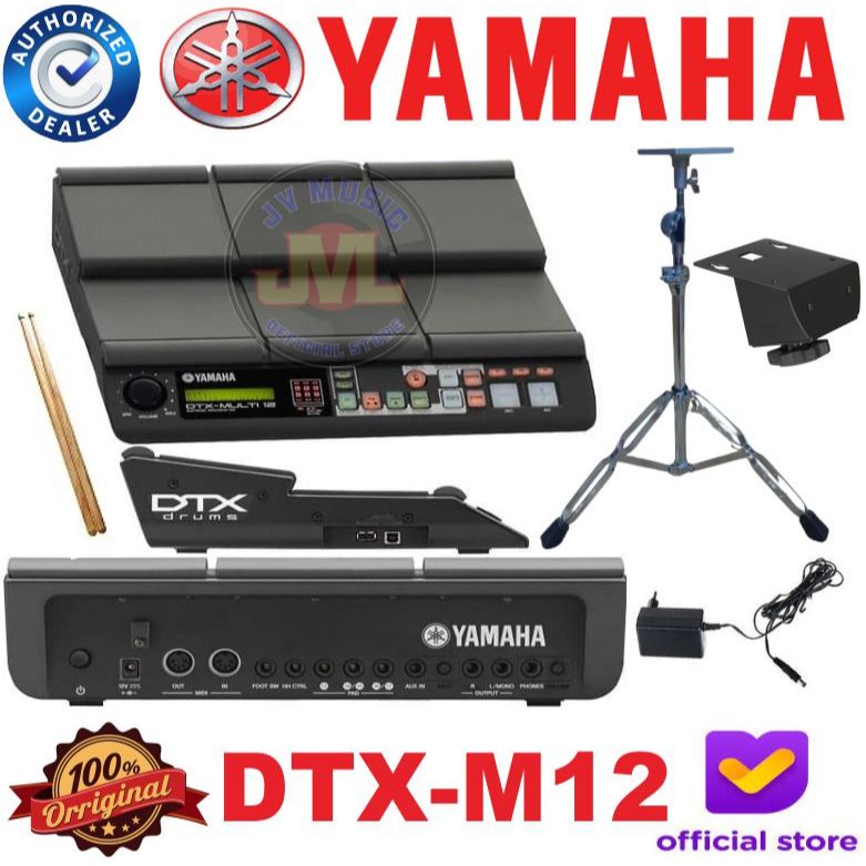 Jual Yamaha DTX-MULTI 12 Percussion Pad Controller Yamaha DTX-M12 Pad Drum Elektrik | Shopee ...