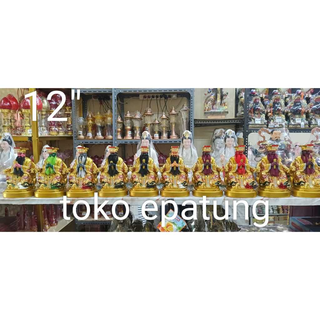 Jual patung dewa 10 rupang Giam lo Ong / raja neraka - fiber- 12 inch ...