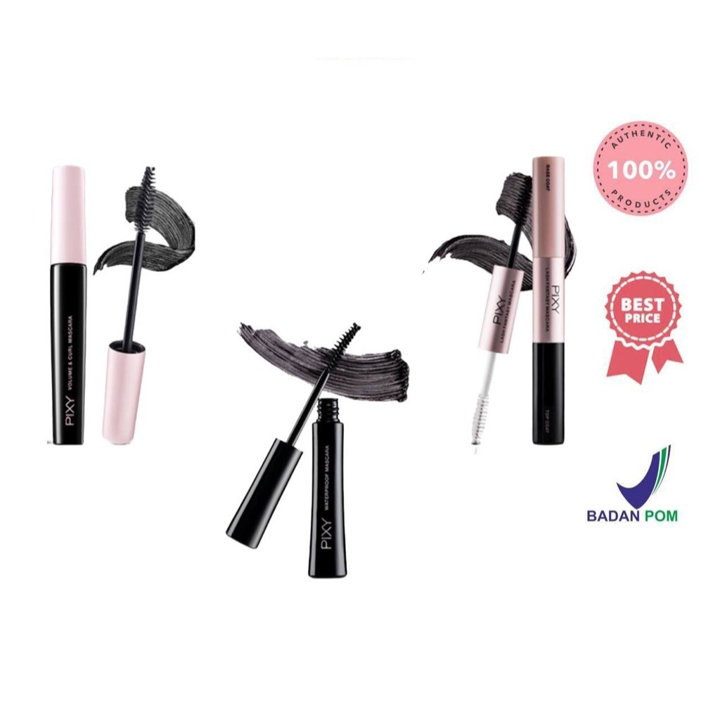 Jual PIXY Waterproof Mascara 7ml / Lash Fantasy Mascara 12ml / Volume ...