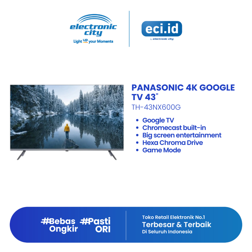 Jual Panasonic 43 Inch 4K Google TV - TH-43NX600G | Shopee Indonesia