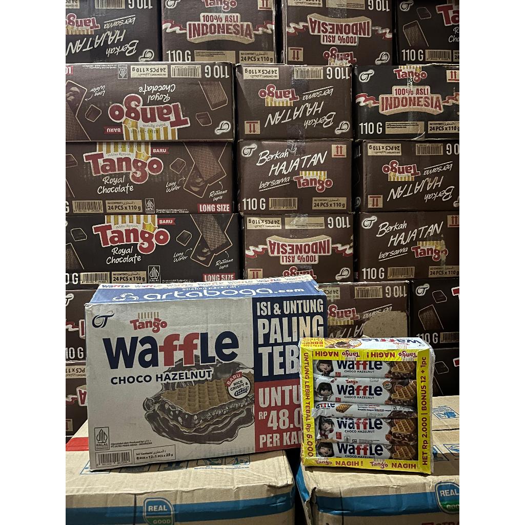 Jual tango waffle hazelnut 25 gram 1 dus isi 8 box 1 box isi 13 pcs ...