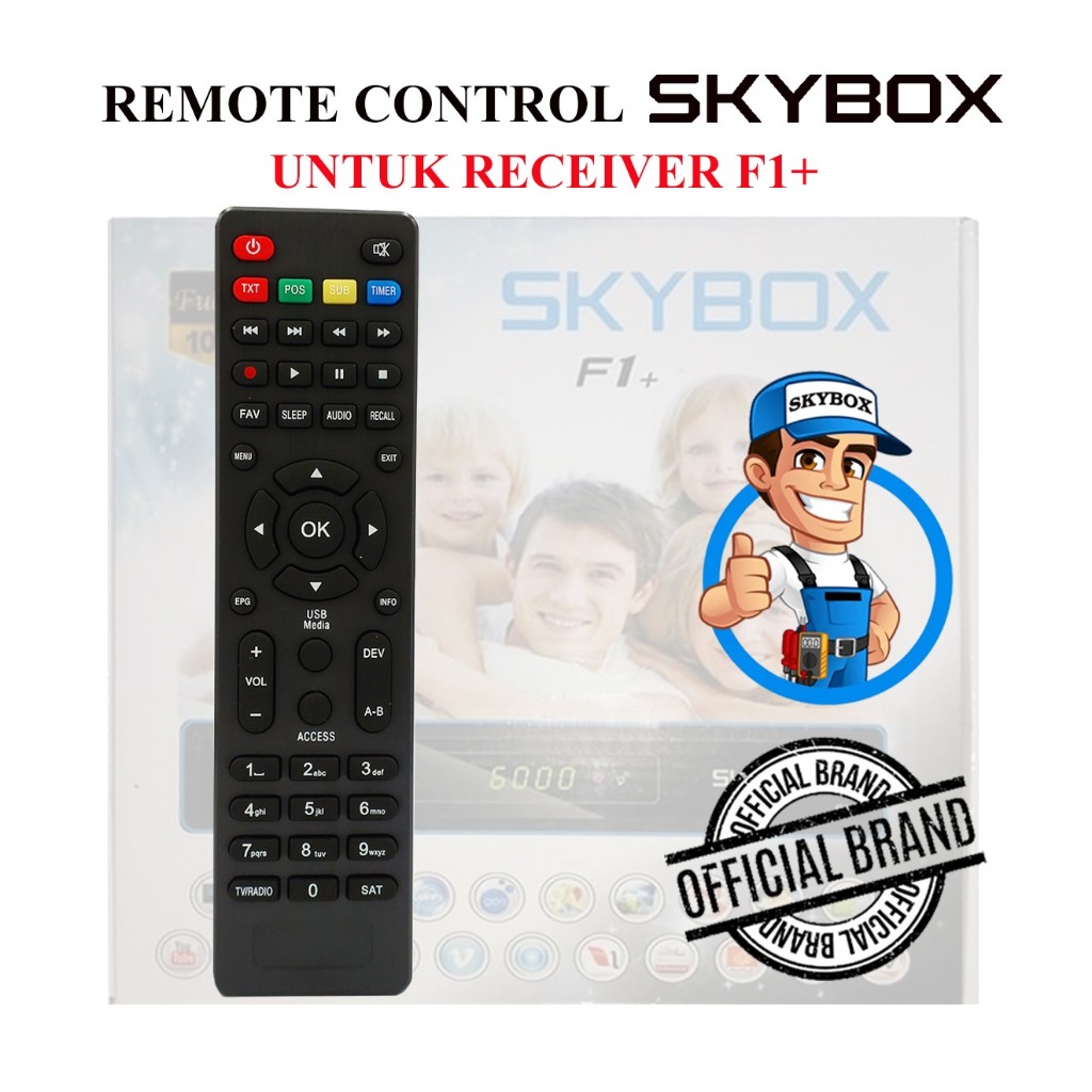 Jual Remote Original Receiver Parabola Skybox F1+ | Shopee Indonesia