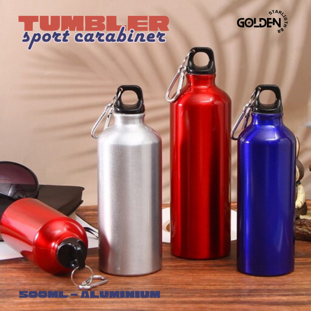 Jual Botol Sport Carabiner Outdoor Polos 500ml polos/ CUSTOM TUMBLER ...
