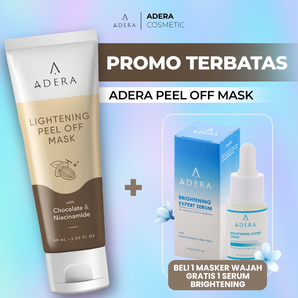 Jual ADERA Promo Masker Wajah Peel Off Komedo Gratis Serum Brightening ...