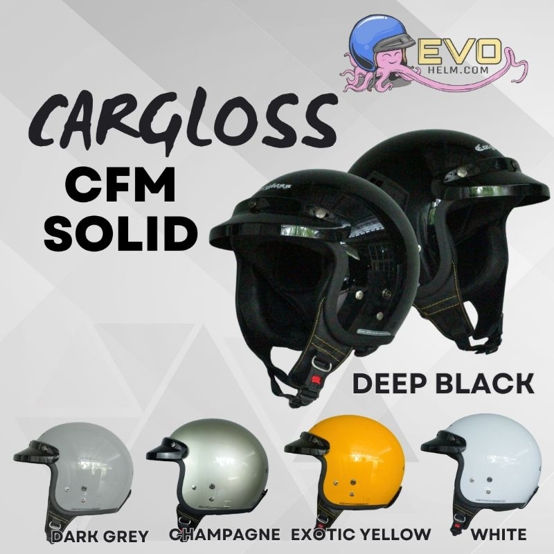 Jual HELM CARGLOSS CFM RETRO SOLID MOTIF ORIGINAL, HELM CARGLOSS DOFF ...