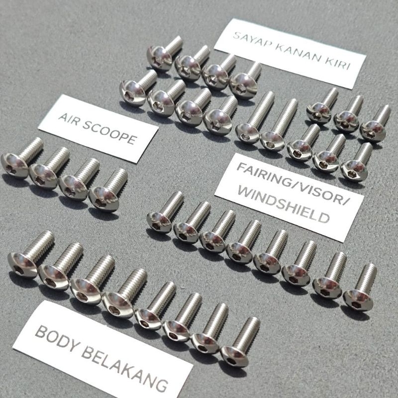 Jual baut ninja rr 150 lama / baut full body Kawasaki ninja 150 rr old ...