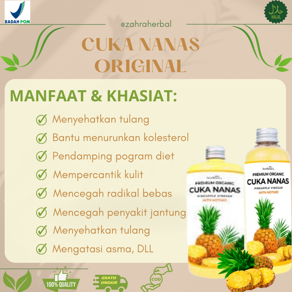 Jual Cuka Nanas Original - Bantu Meningkatkan Kinerja Sistem Pencernaan ...
