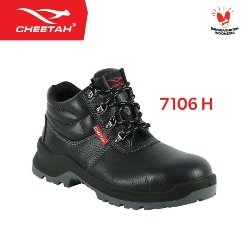Jual SEPATU SAFETY CHEETAH 7106 H / SEPATU UJUNG BESI | Shopee Indonesia