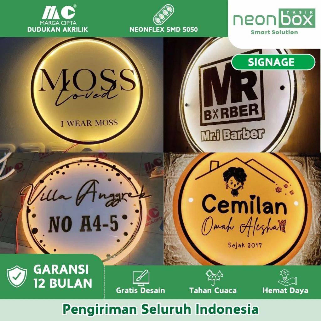 Jual Papan Nama Usaha Full Akrilik Logo Usaha Plang Nama Toko Acrylic ...