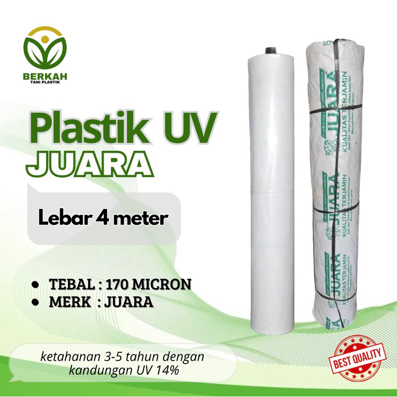 Jual 1 ROLL (125 METER) PLASTIK UV GREENHOUSE LEBAR 4 METER, KETEBALAN 170 MICRON. | Shopee ...