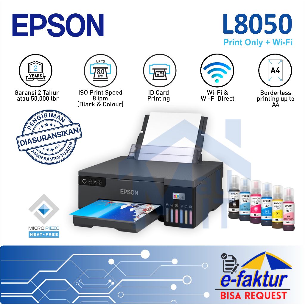 Jual MALLIT EPSON Printer Epson L8050 L-8050 L 8050 Wifi Card Printing Pengganti L805 L-805 ...
