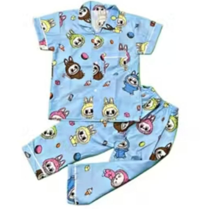 Jual Baju Tidur Anak Labubu Usia 1-10 Tahun Viral / Piyama Anak Labubu ...