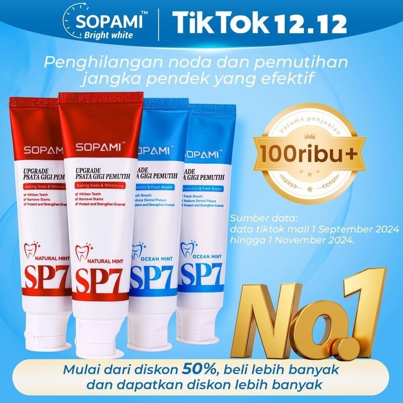 Jual SOPAMI SP7 untuk Kesehatan Mulut dan Gusi Pasta Gigi Probiotik Nafas segar Mencerahkan ...